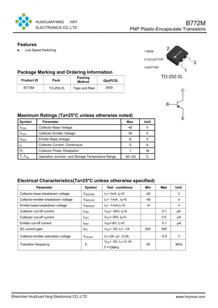B772M datasheet page 1