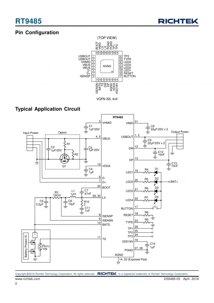 RT9485 technical document page 2