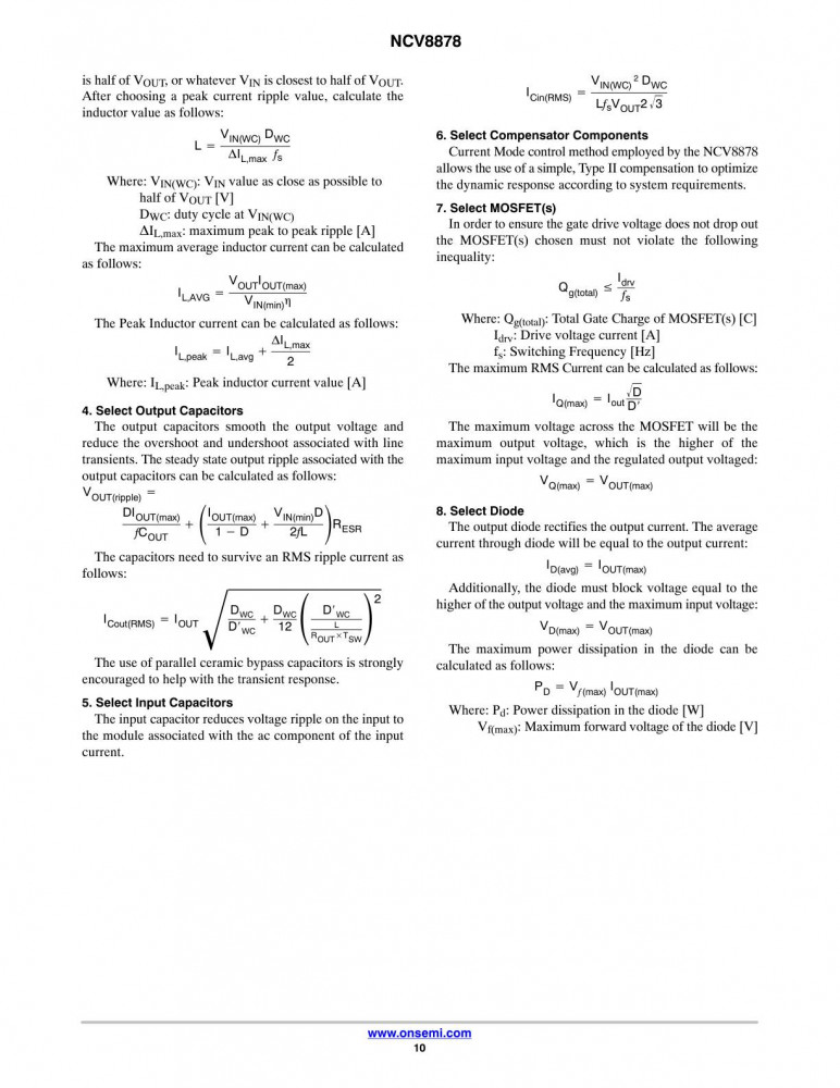 NCV8878 datasheet page 10