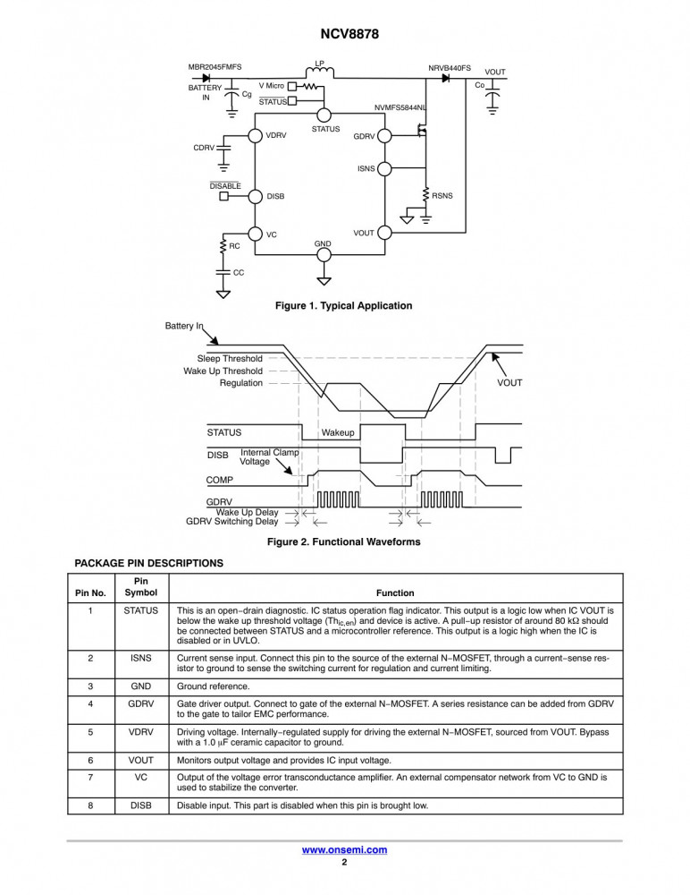 NCV8878 datasheet page 2