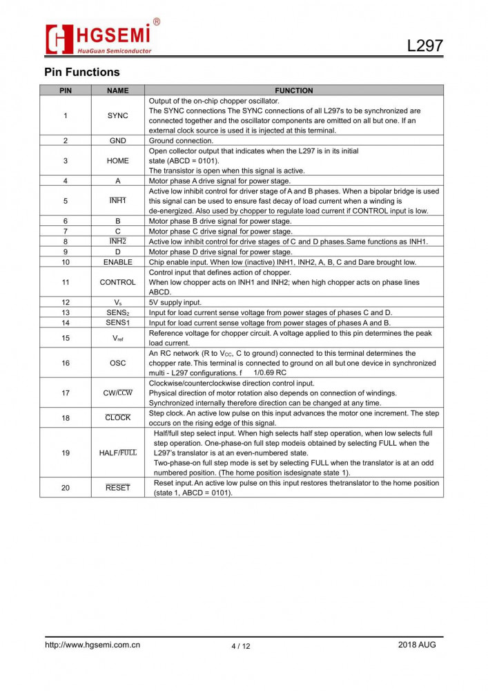 L297DM/TR datasheet page 4