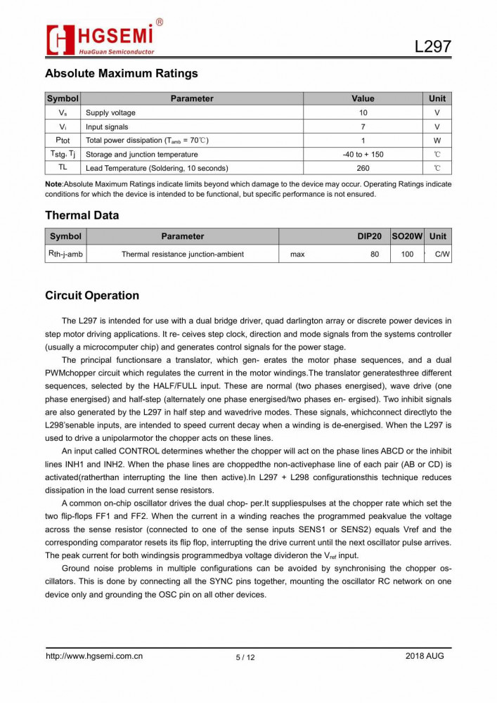 L297DM/TR datasheet page 5