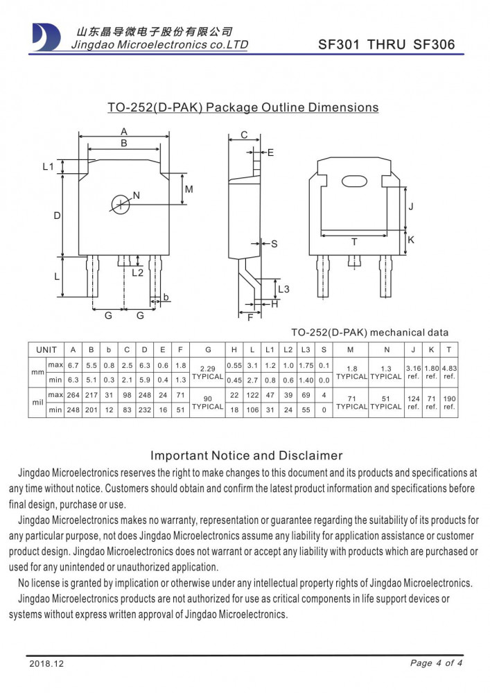 SF301DS datasheet page 4