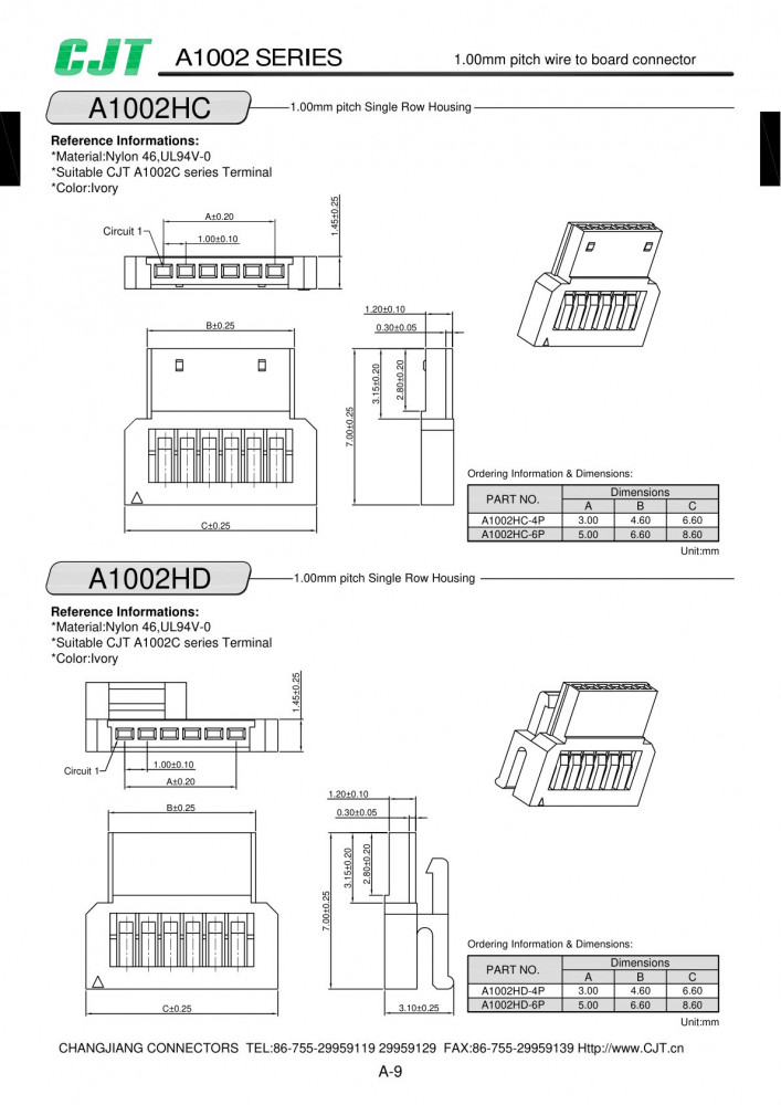 CJT A1002 series document page 6