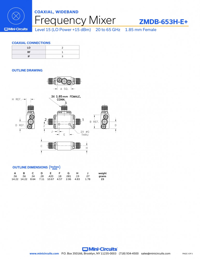 ZMDB-653H-E+ datasheet page 3