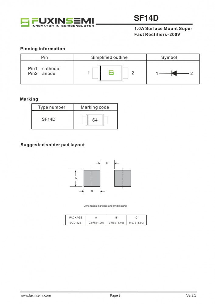 SF14D datasheet page 3