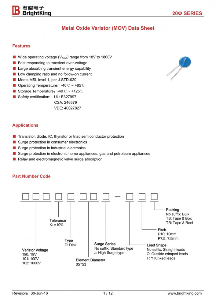 681KD20-P10 datasheet page 1