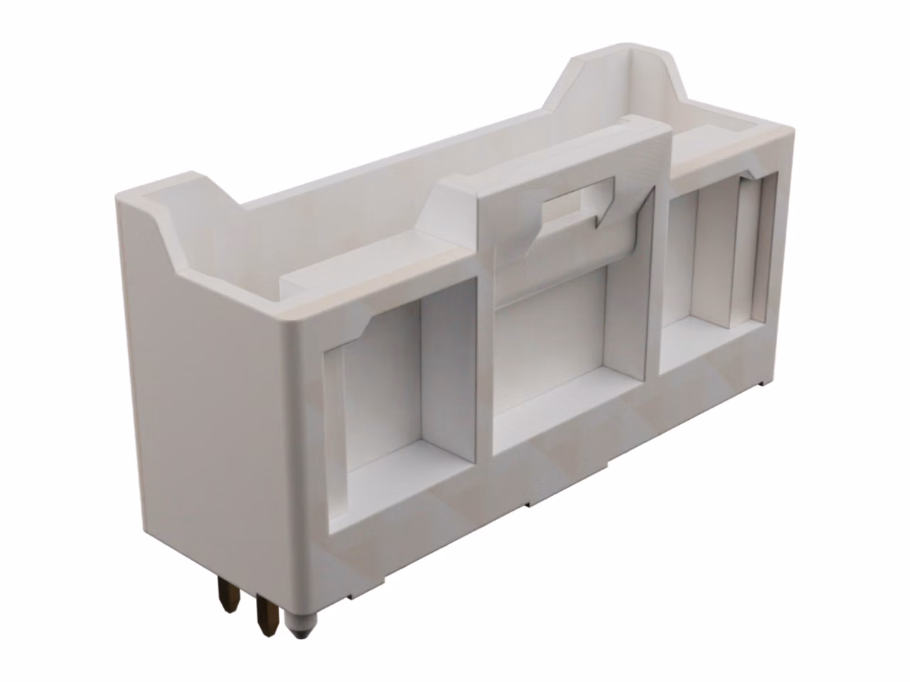 2.00mm Pitch, iGrid PCB Header, Dual Row, Vertical, Through Hole, Gold (Au) Plating, Positive Lock, 22 Circuits, Tray, 3.20mm PC Tail Length, Natural, with PCB Locator for sale