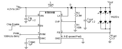 RT8511B - 43V Asynchronous Boost WLED Driver for sale
