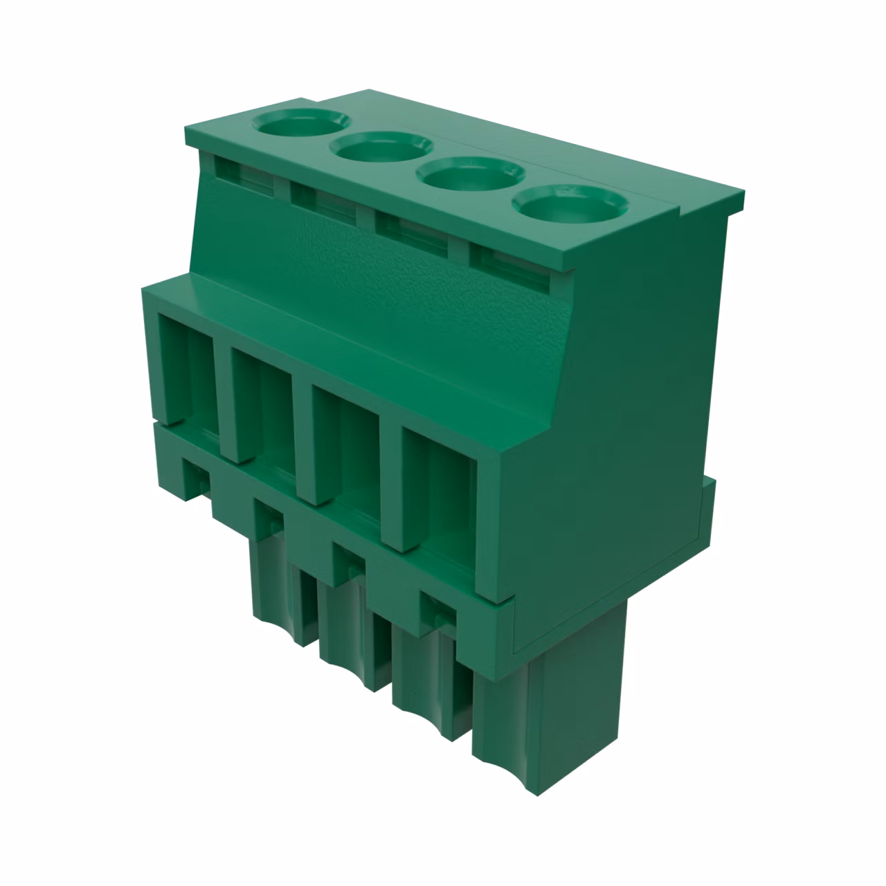 3.81mm Pitch Eurostyle Vertical Plug, Rear Wire Entry, Green Housing, 4 Circuits for sale