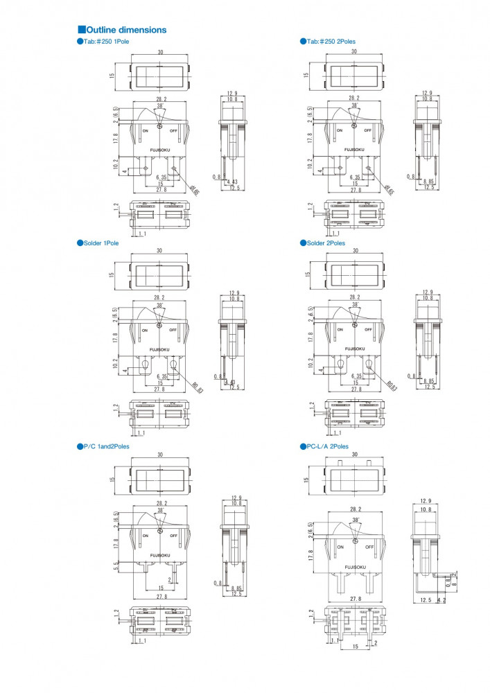 Nidec CF-LA series technical document, page 2