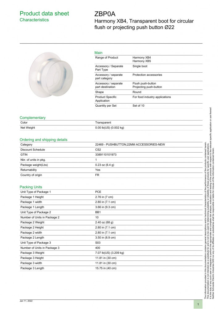 ZBP0A technical document page 1