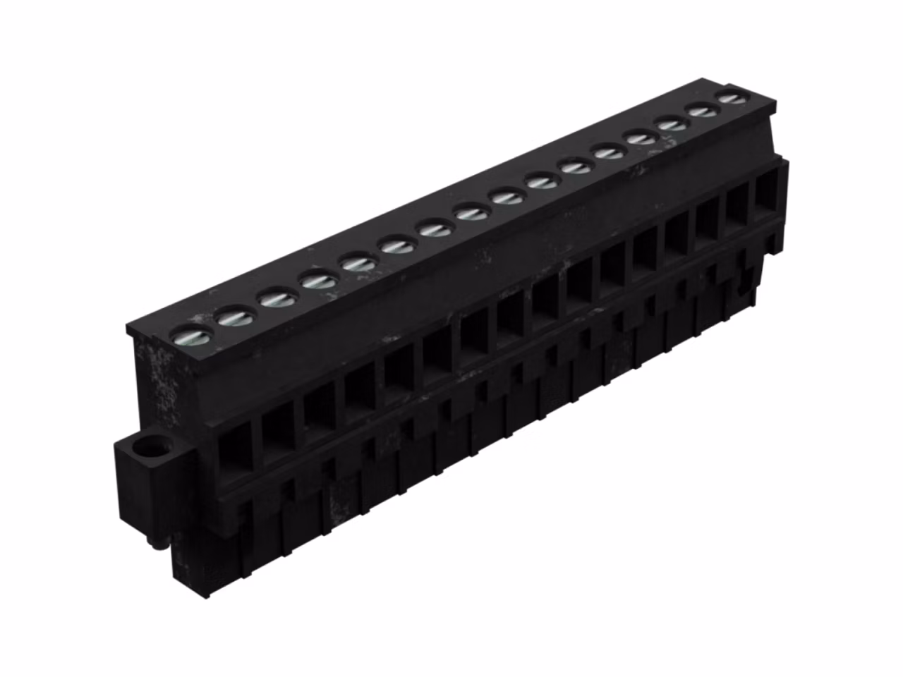 5.00mm Pitch Eurostyle Vertical Plug, with Retention Screws and Reverse Imprinting, Front Wire Entry, Gold (Au) Plated, Black, 16 Circuits for sale