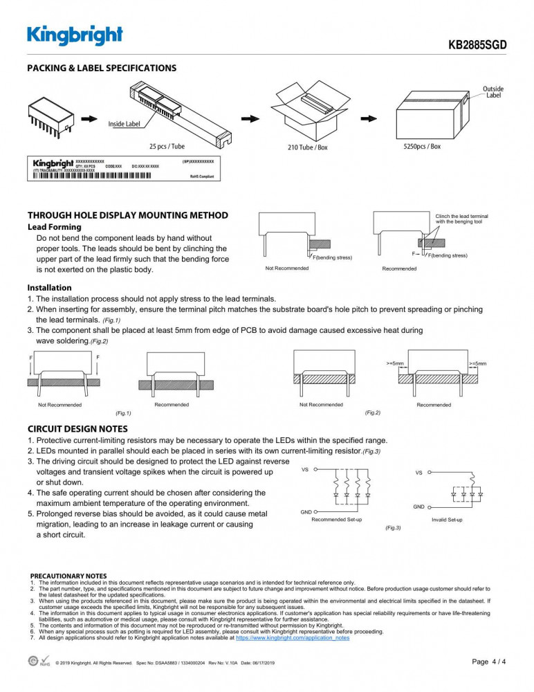 KB2885SGD datasheet page 4