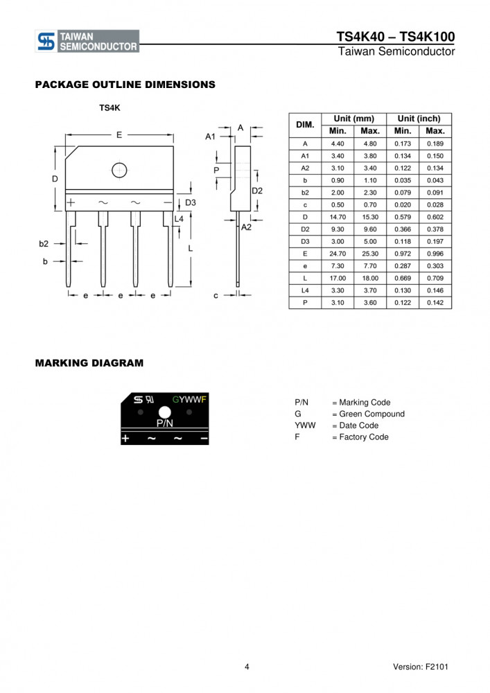 TS4K100 technical document page 4