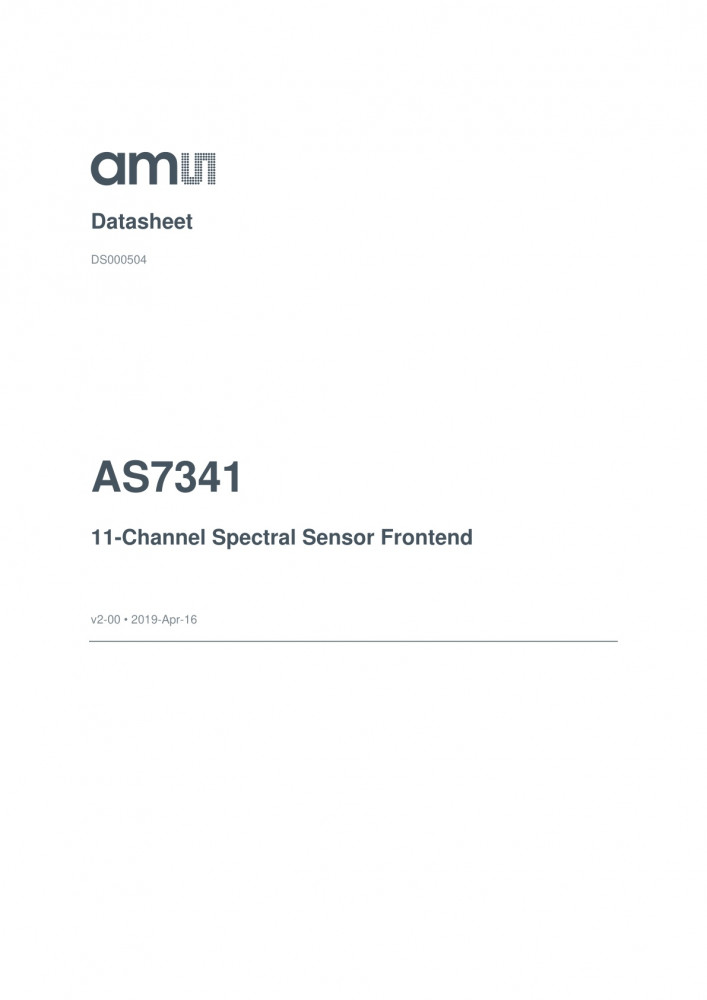 AS7341 technical document page 1