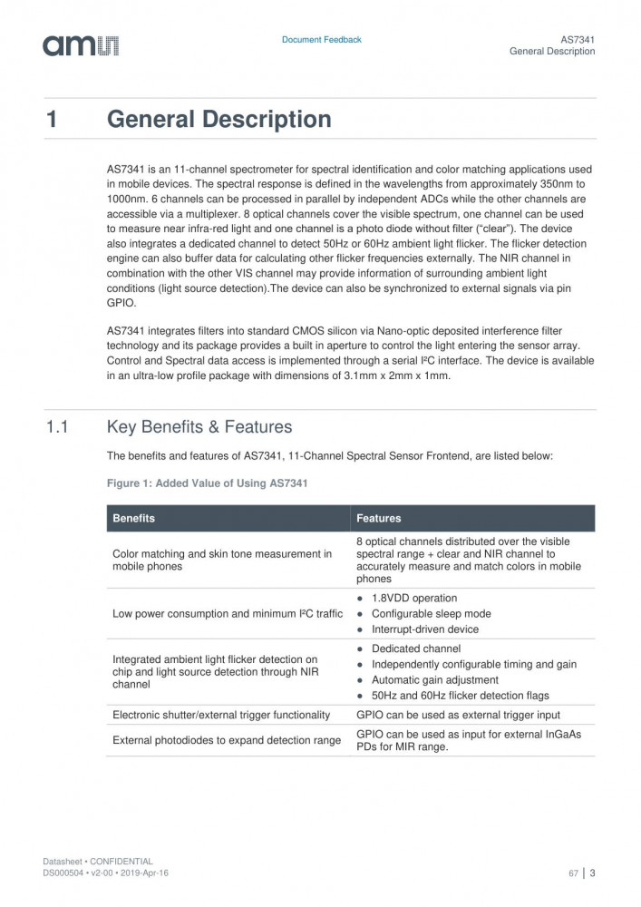 AS7341 technical document page 3