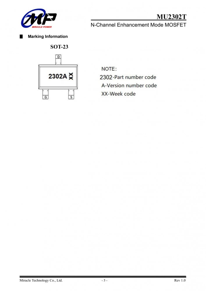 MU2302T datasheet page 5