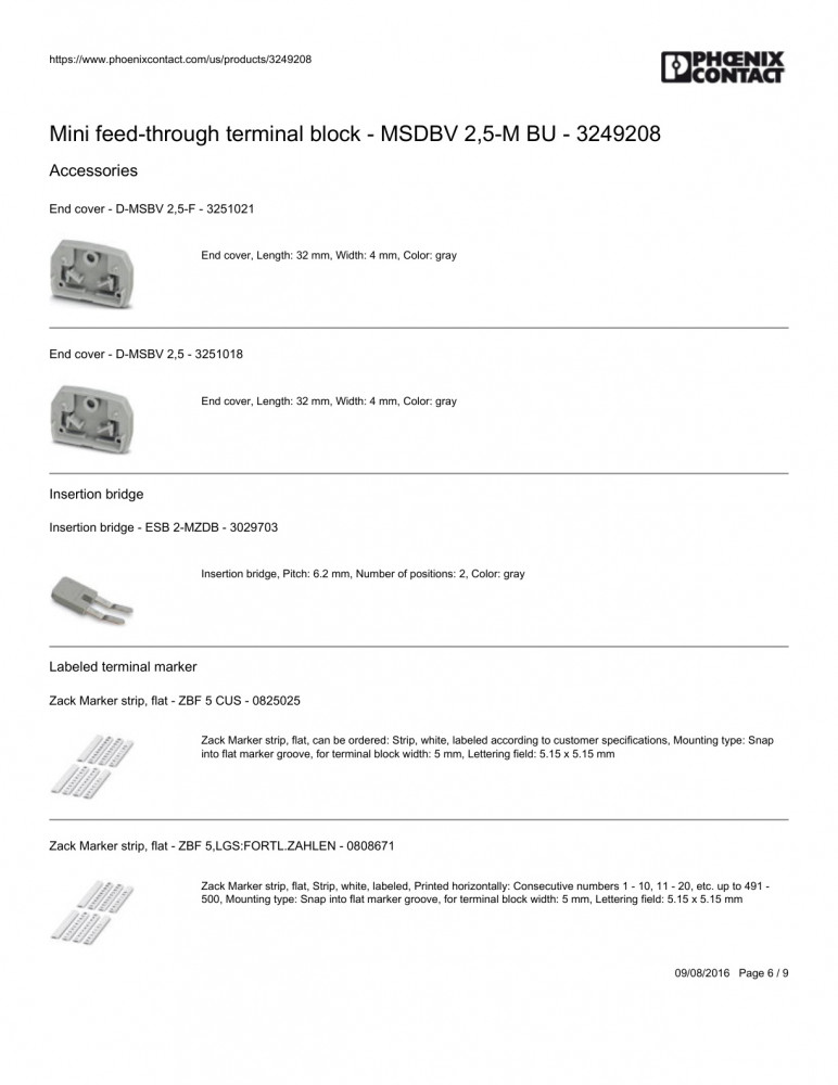 Phoenix Contact 3249208 technical document page 6