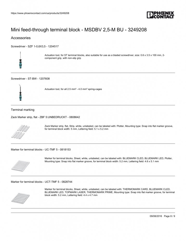 Phoenix Contact 3249208 technical document page 8