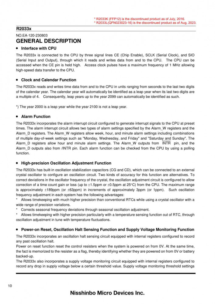 R2033x datasheet page 10