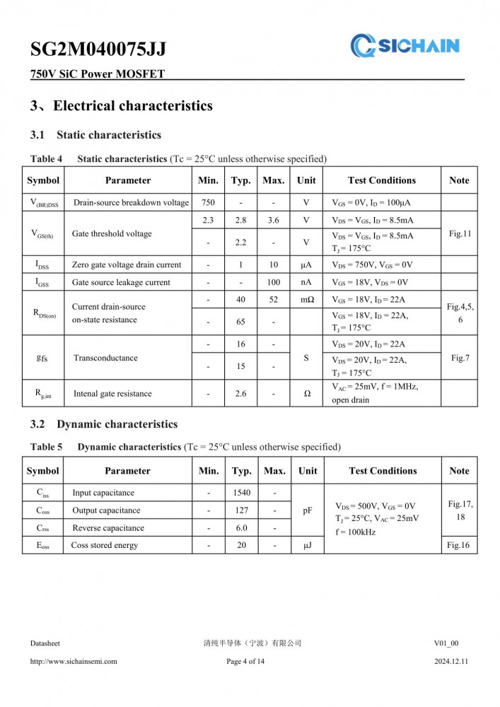 SG2M040075JJ datasheet page 4