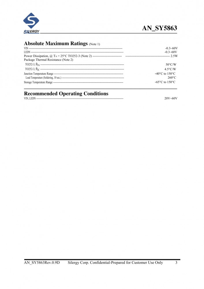 SY5863JAC datasheet page 3
