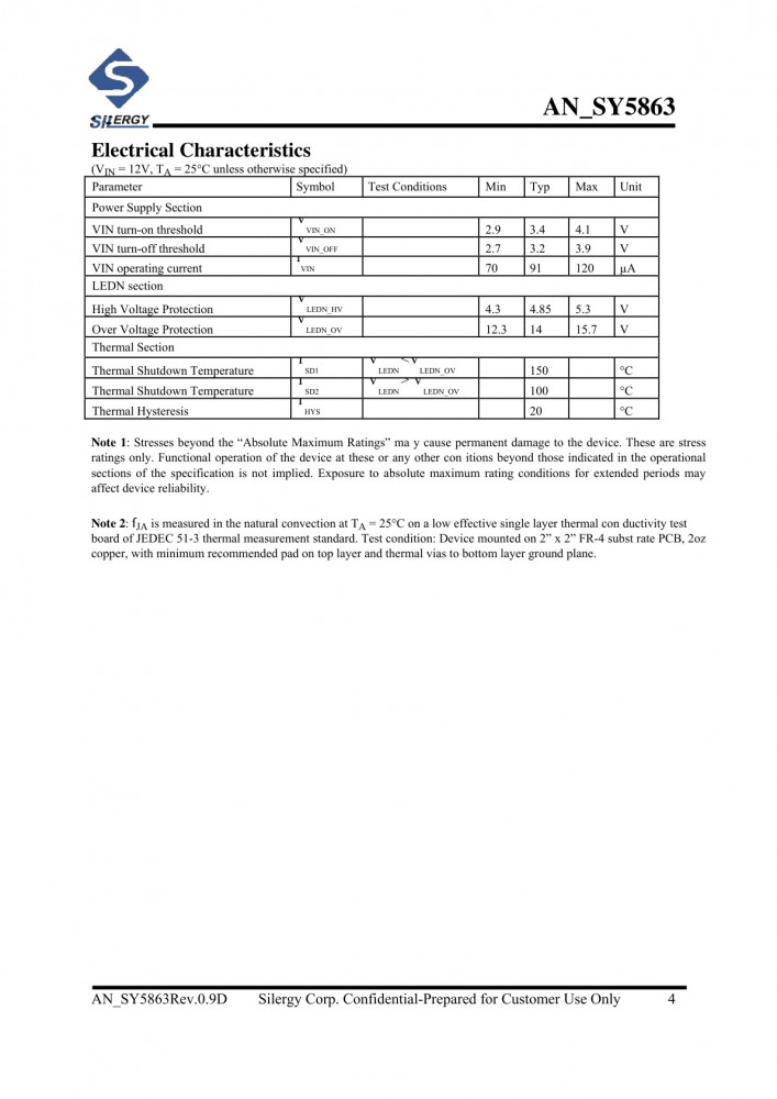 SY5863JAC datasheet page 4
