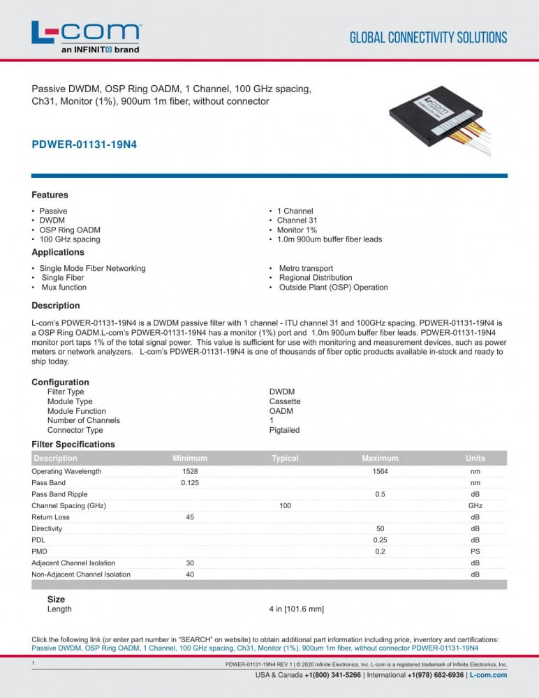 PDWER-01131-19N4 technical document page 1