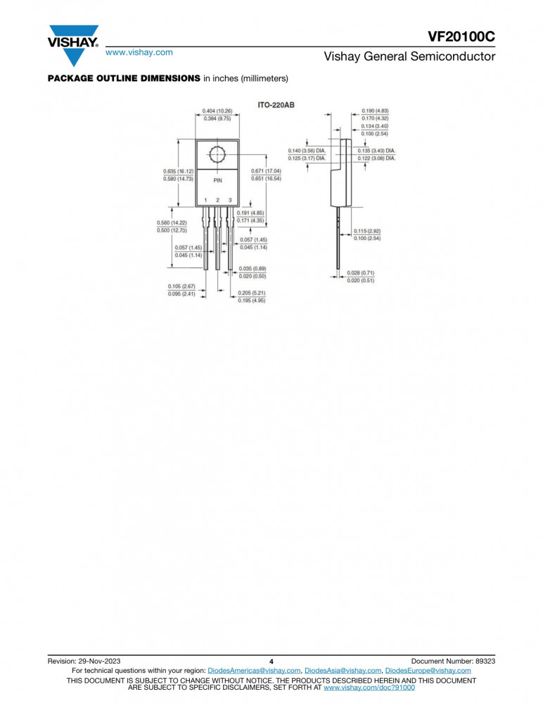 VF20100C datasheet page 4