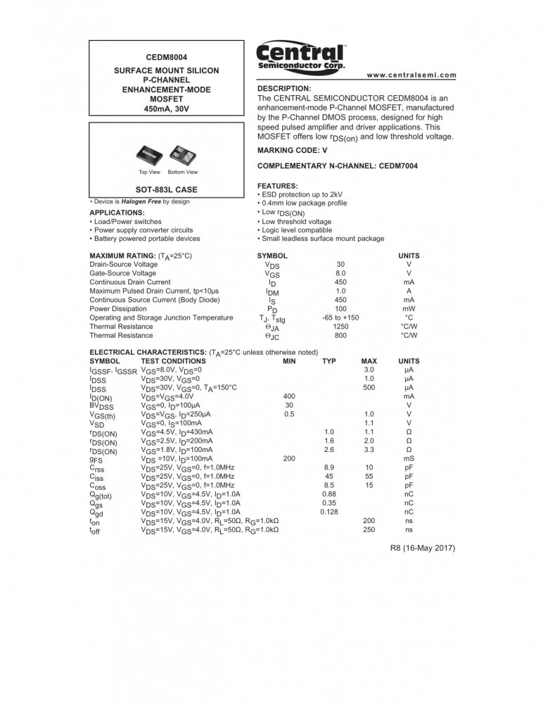 CEDM8004 TR PBFREE datasheet page 1