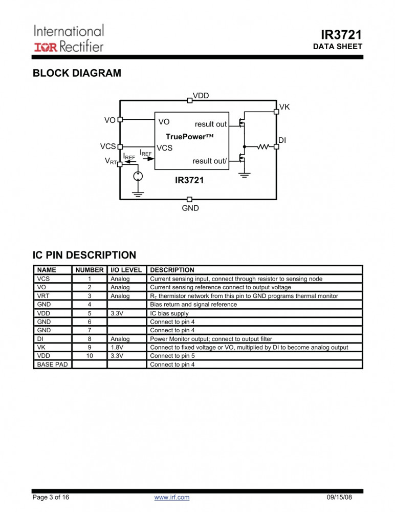 IR3721MTRPBF datasheet page 3