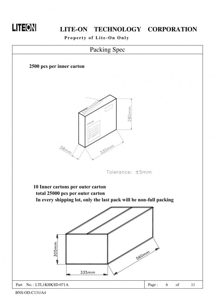 LTL1KHKSD-071A datasheet page 7