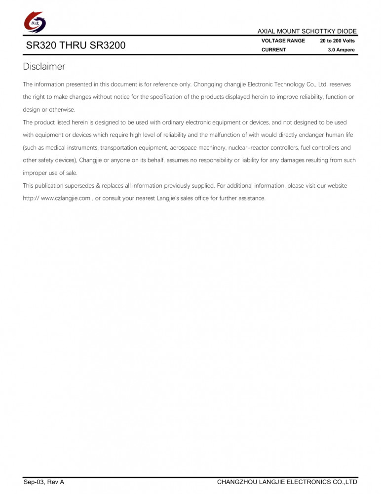 LangJie SR340 datasheet page 5