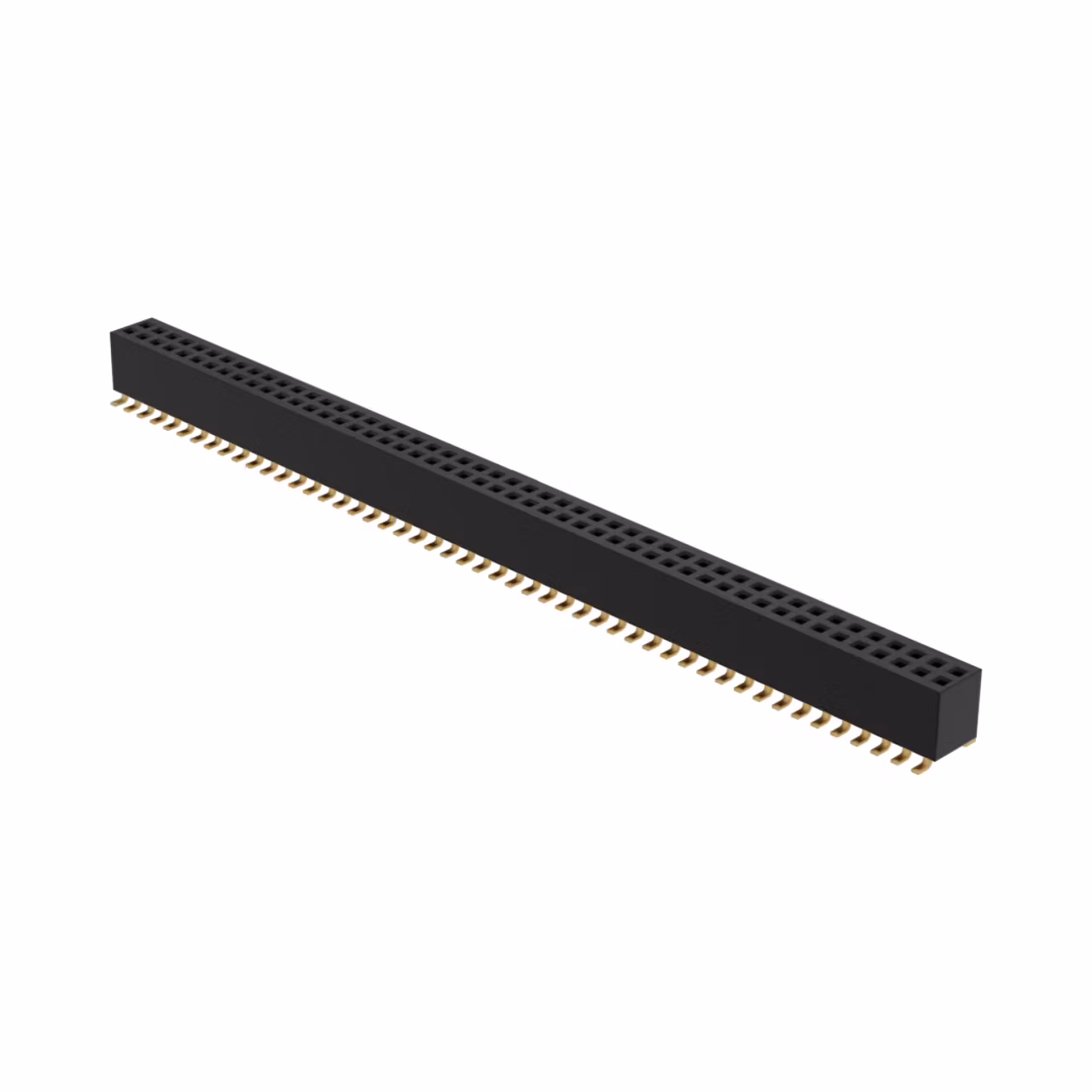 1.27mm Pitch Board-to-Board Receptacle, Dual Row, Vertical, Surface Mount, 0.25µm Gold (Au) Plating, without Kapton Tape, 100 Circuits, Tube, Lead-Free for sale