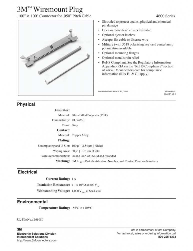 3M 4616-6205 technical document page 1