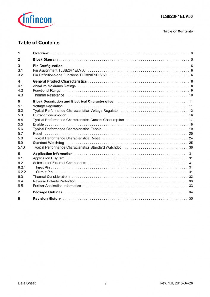 TLS820F1ELV50 datasheet page 2