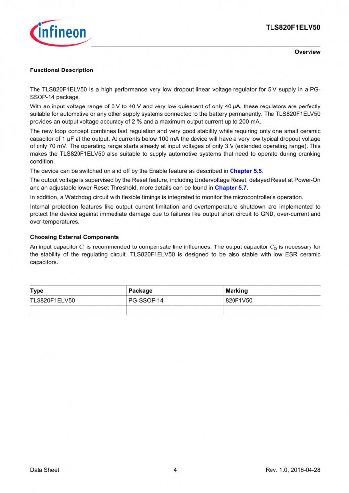TLS820F1ELV50 datasheet page 4