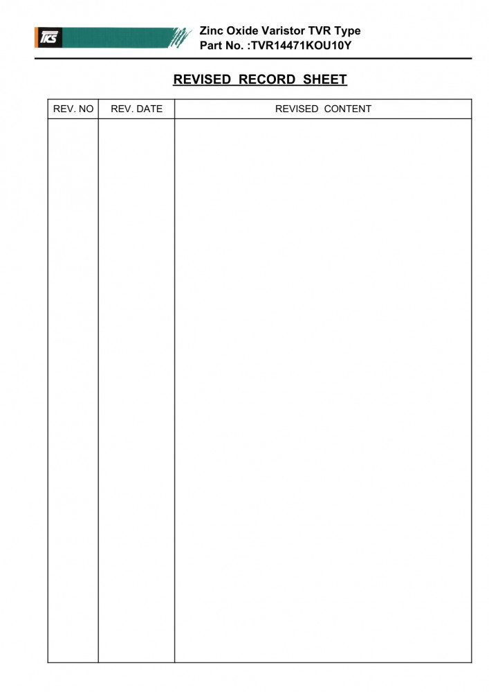 TVR14471KOU10Y datasheet page 2