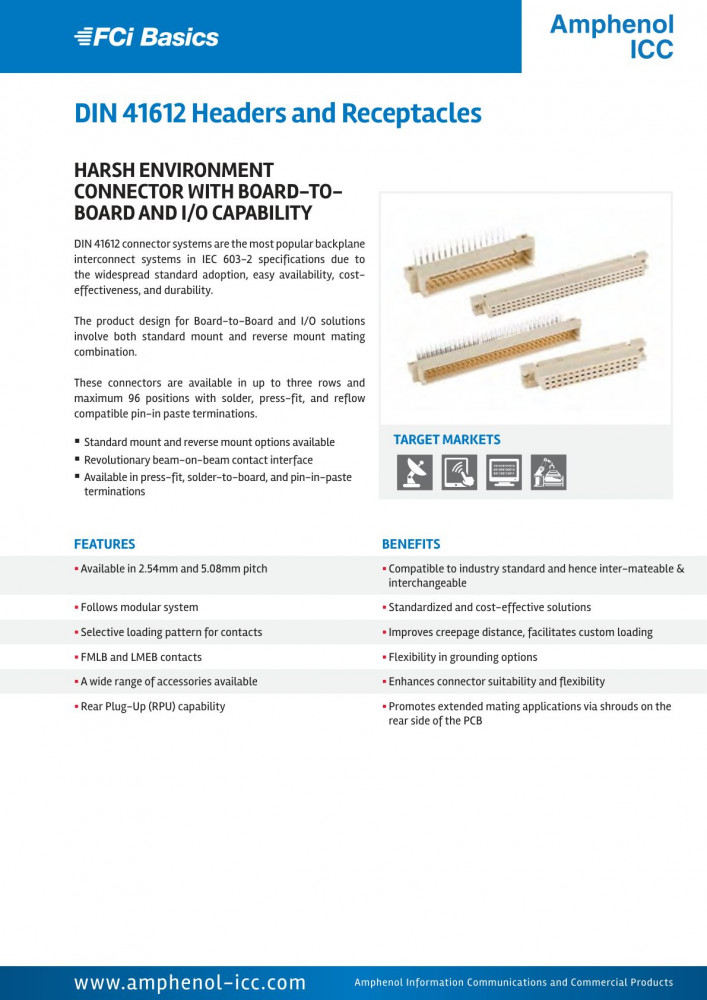 Amphenol DIN 41612 documentation page 1