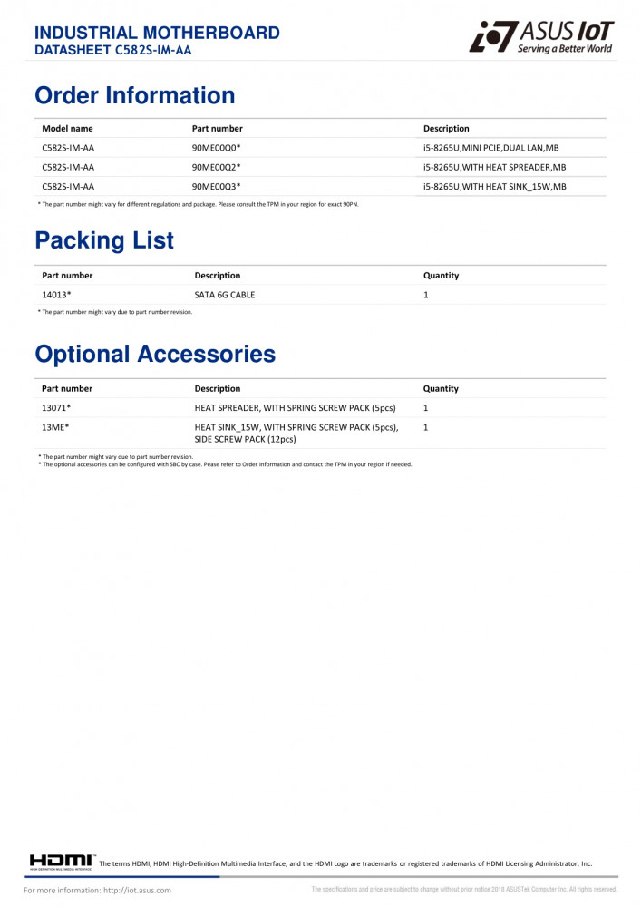 C582S-IM-AA technical document page 3