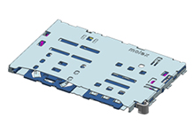 Combo 3-in-2 (nano-SIM and microSD or Dual nano-SIM) Connector, 1.37mm Height, Pin-Eject Type, 8-Circuit microSD Card Type, 6-Circuit nano-SIM Card Type, Tray Capable for sale