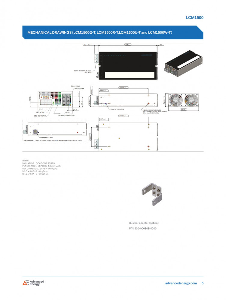 LCM1500 technical document page 5