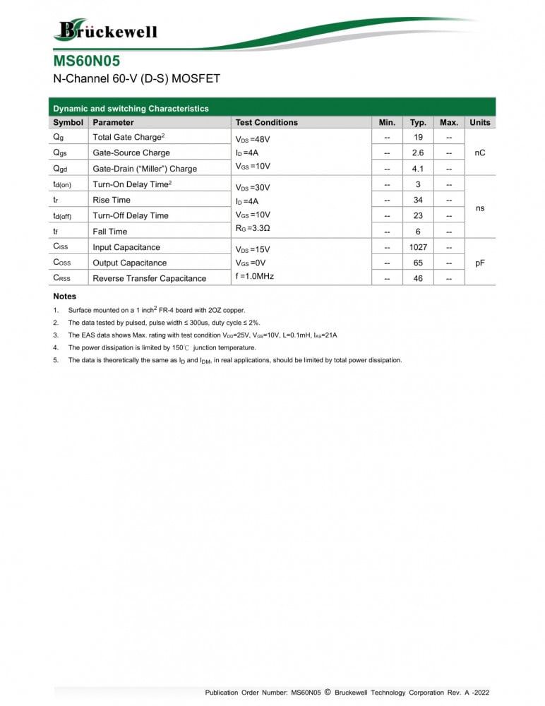 MS60N05 datasheet page 3