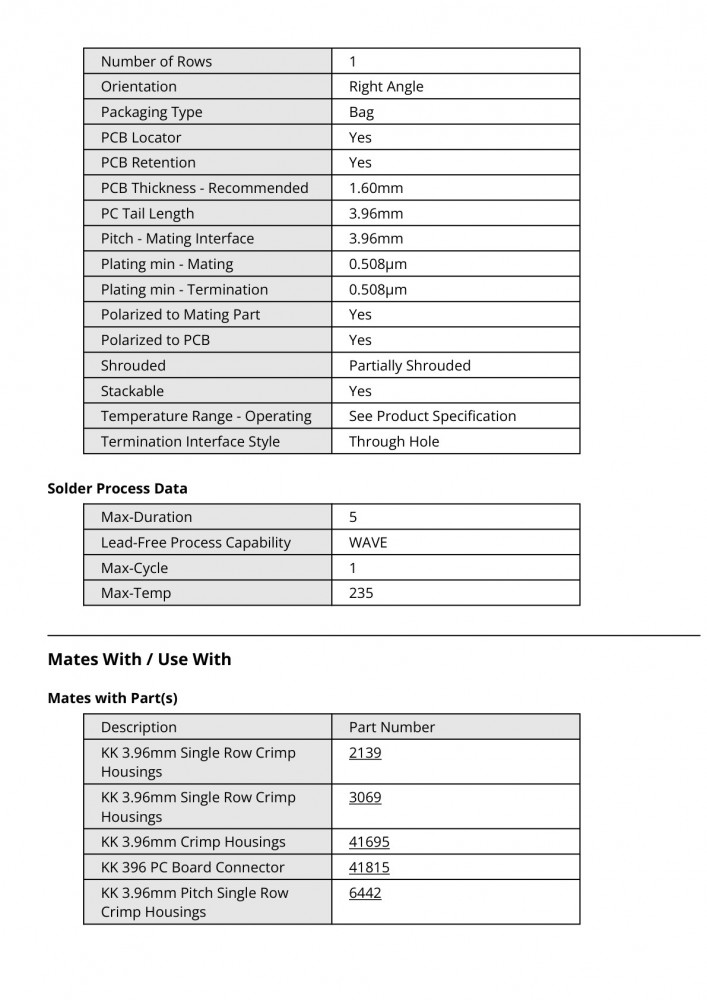 Technical document image 3 for MOLEX 26655020
