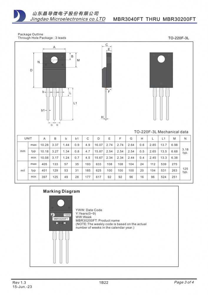 MBR30100FT datasheet page 3