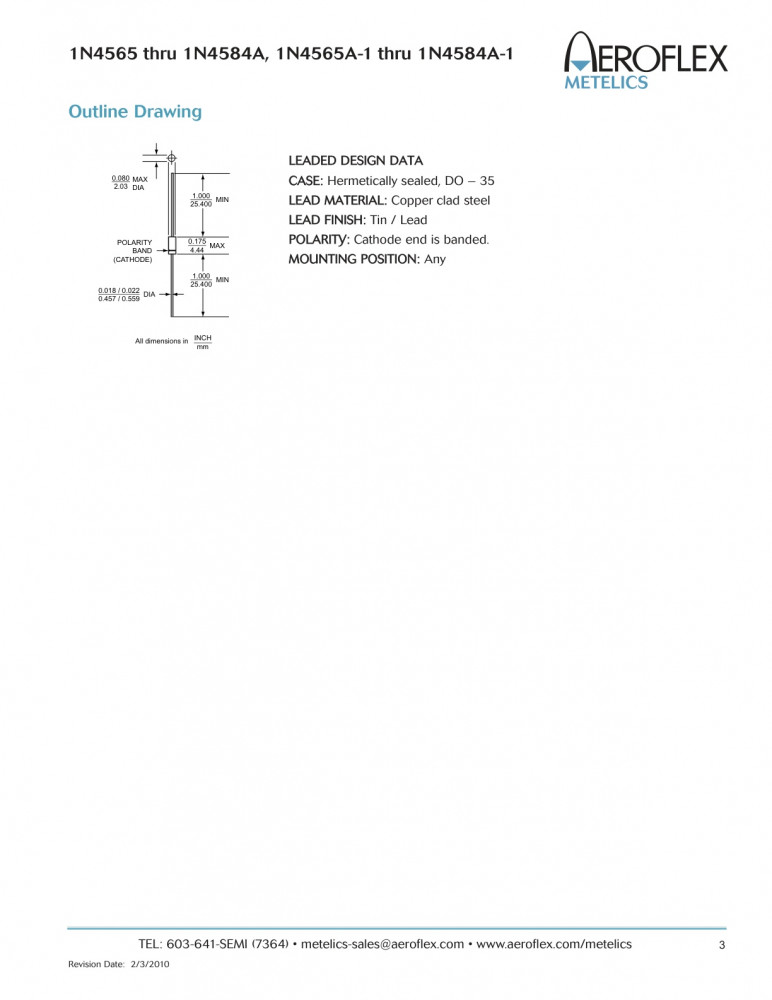 JANTX1N4574A-1 datasheet page 3
