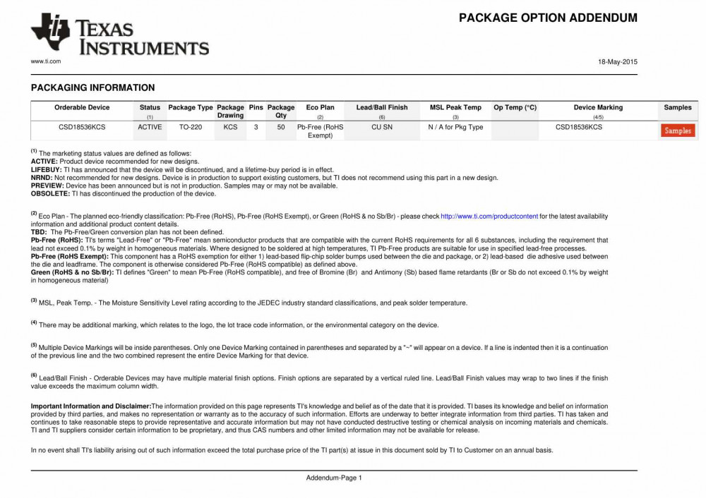 CSD18536KCS technical document page 10