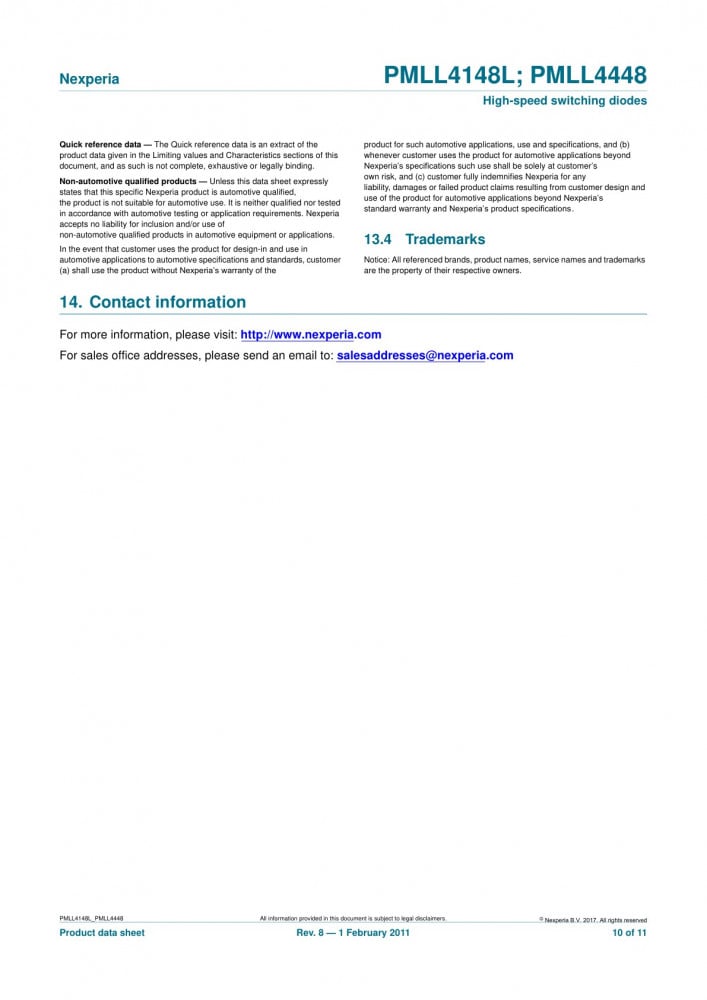 PMLL4148L datasheet page 10