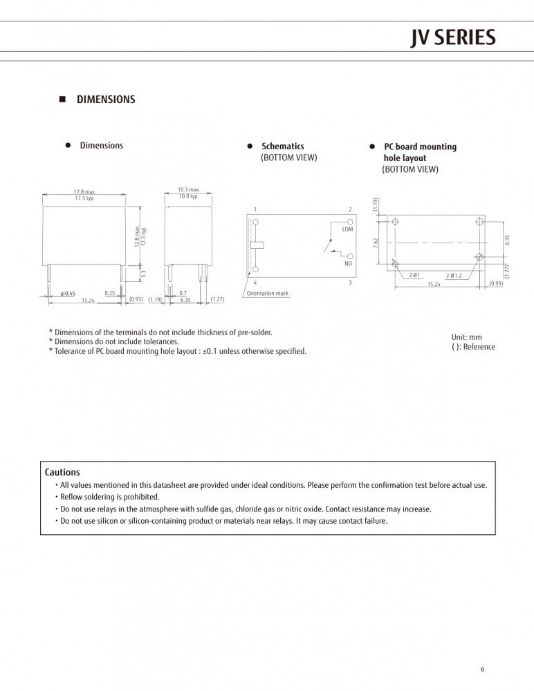 JV12S-KT datasheet page 6